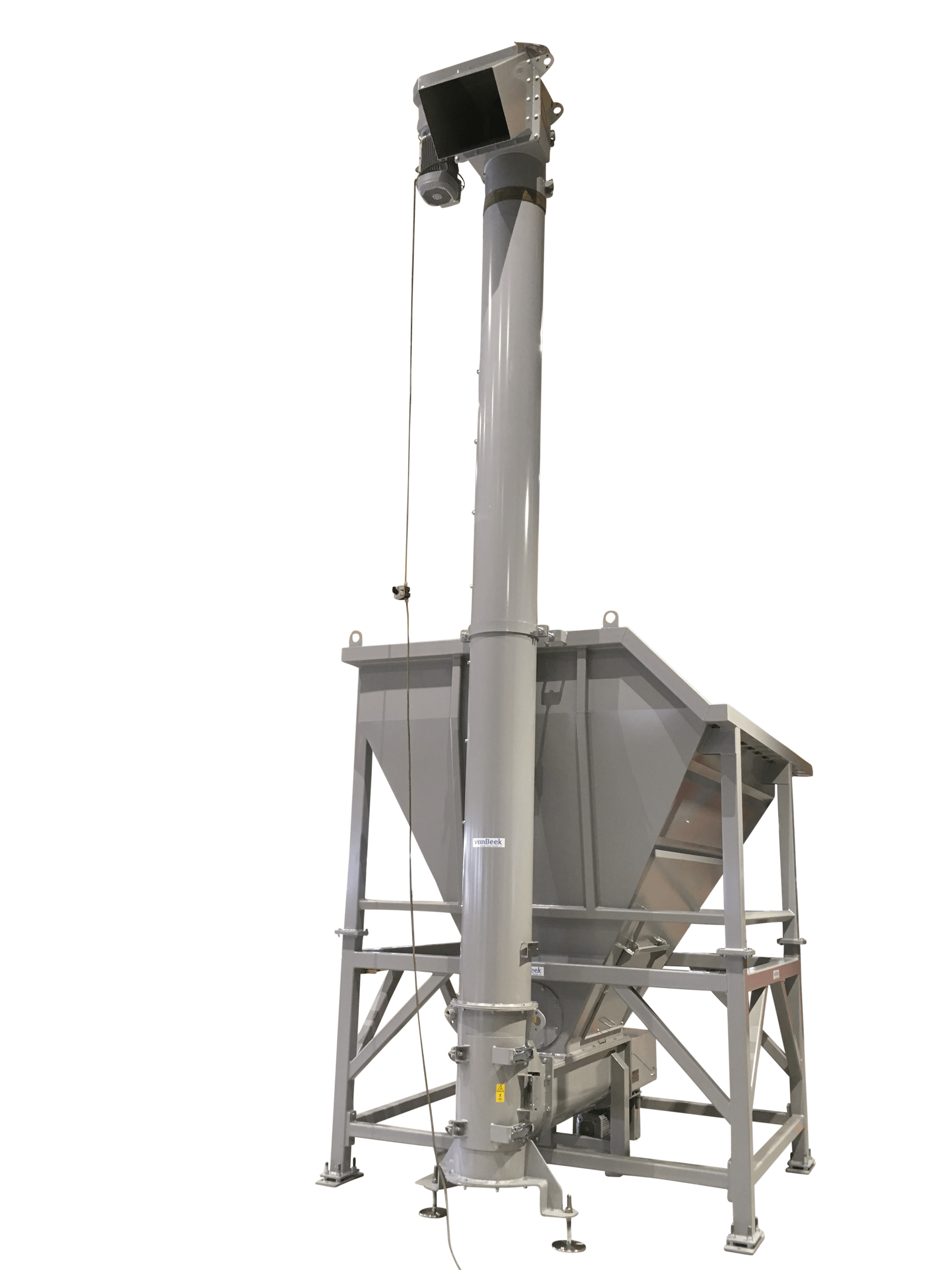 Vertical screw conveyors for confined spaces | Van Beek